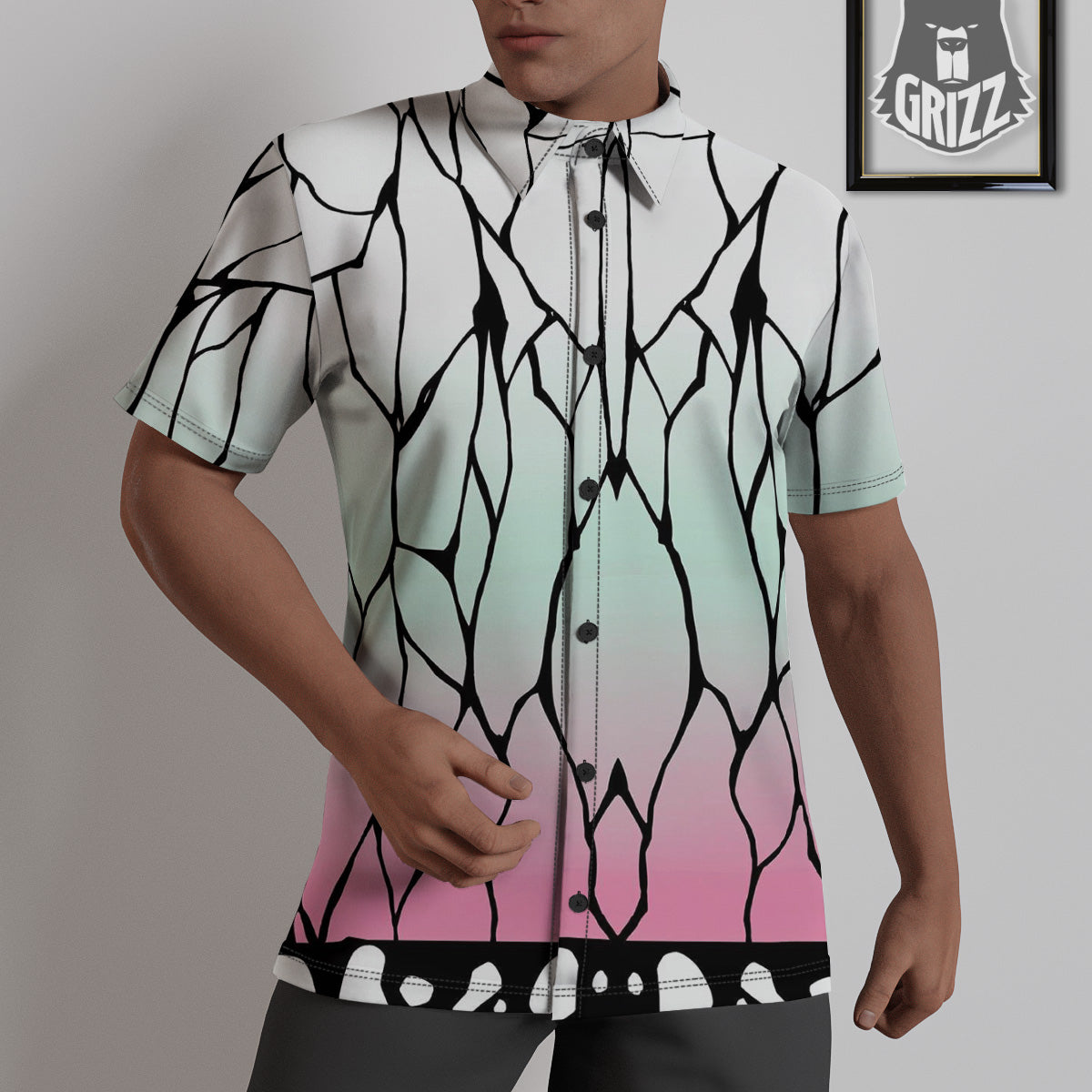 Shinobu Print Pattern Untucked Shirts