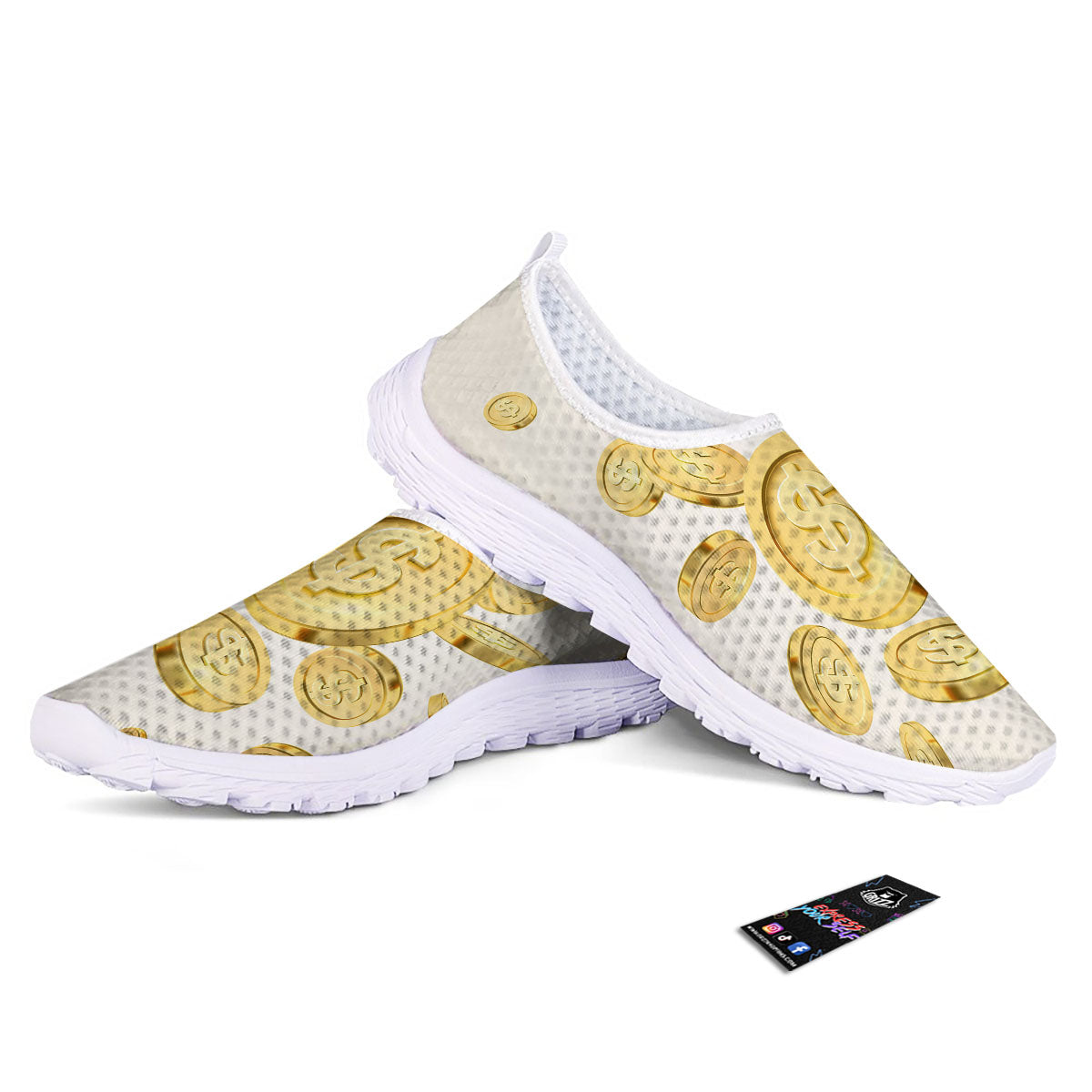 Sign Explosion Golden Dollar Print Nurse Shoes