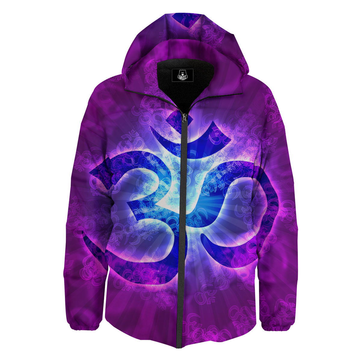 Sign Om Indian Print Down Jacket