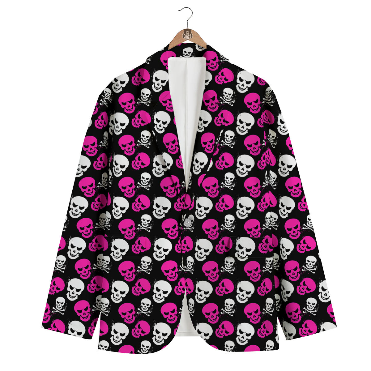 Skull Girly Emo Print Pattern Men's Blazer