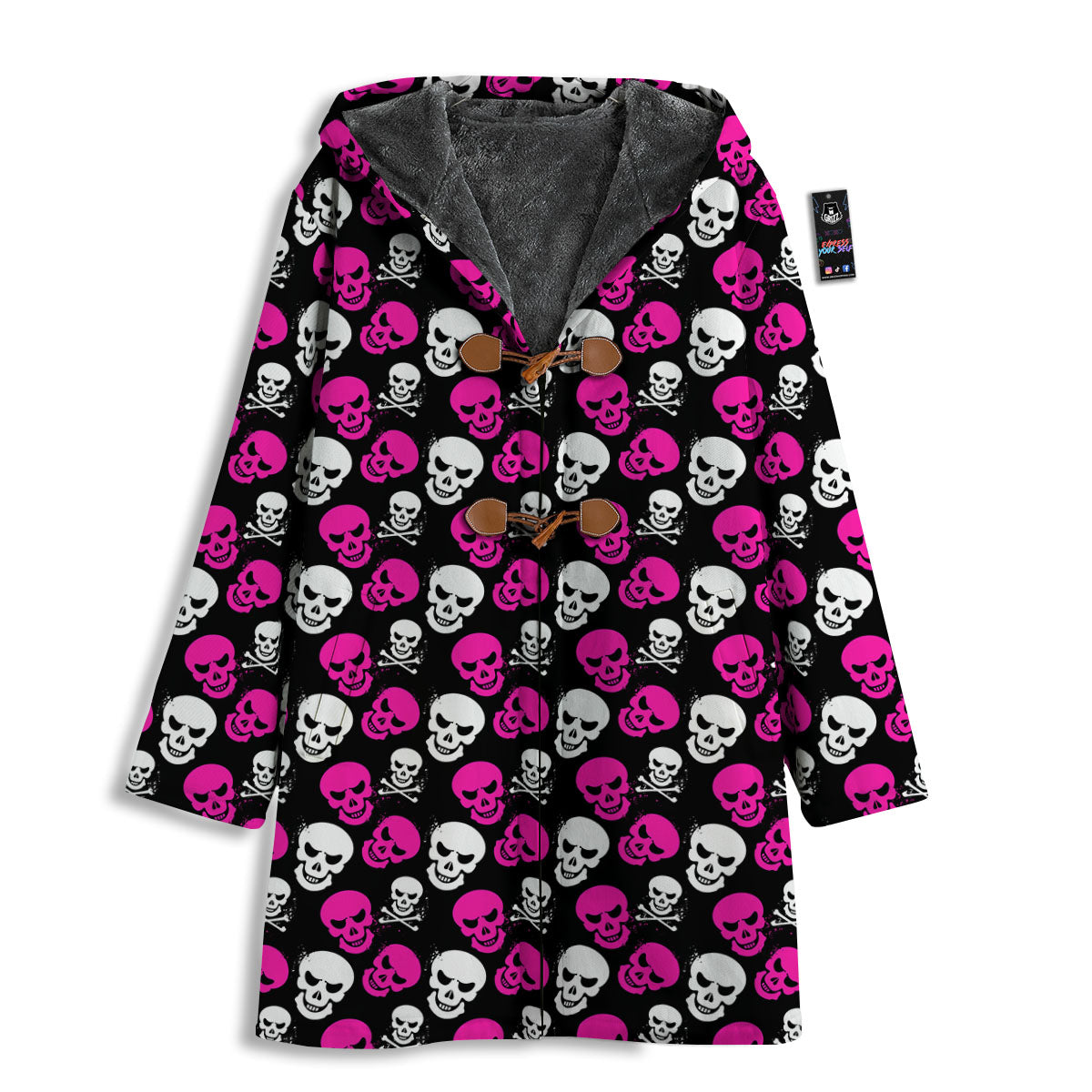 Skull Girly Emo Print Pattern Men's Windbreaker Jacket