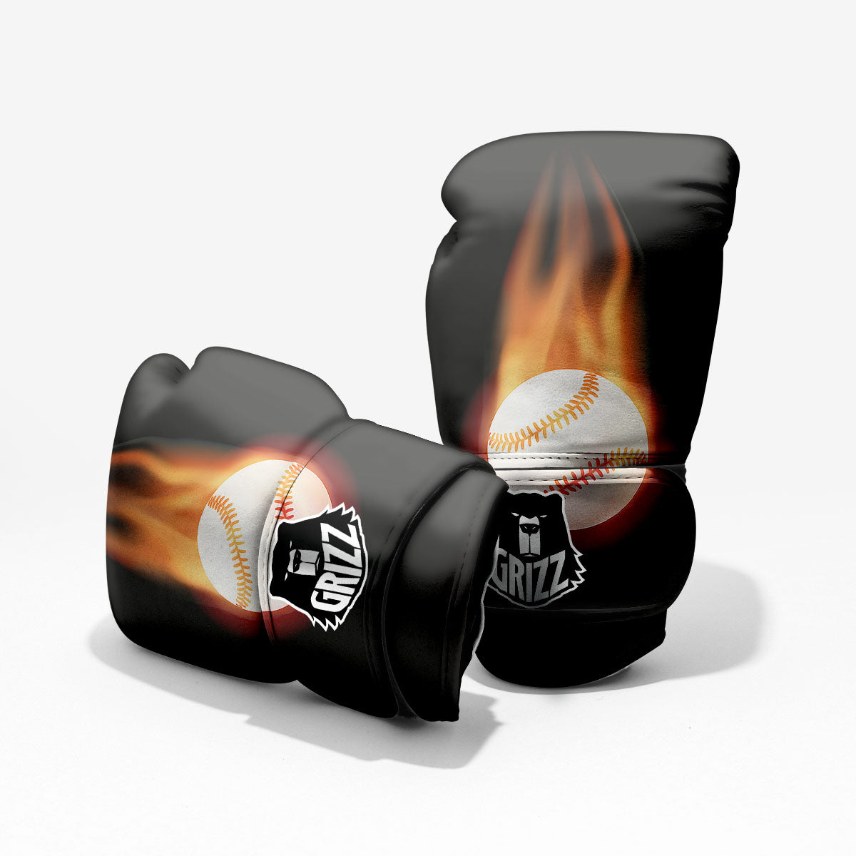 Softball Fireball Print Pro Boxing Glove