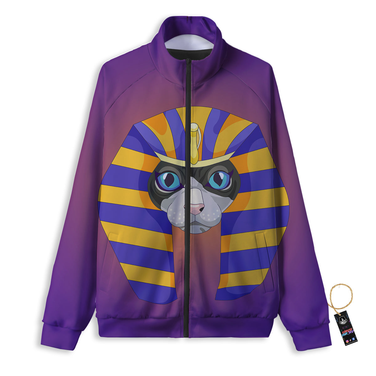 Sphynx Cat Pharaoh Print Track Jacket