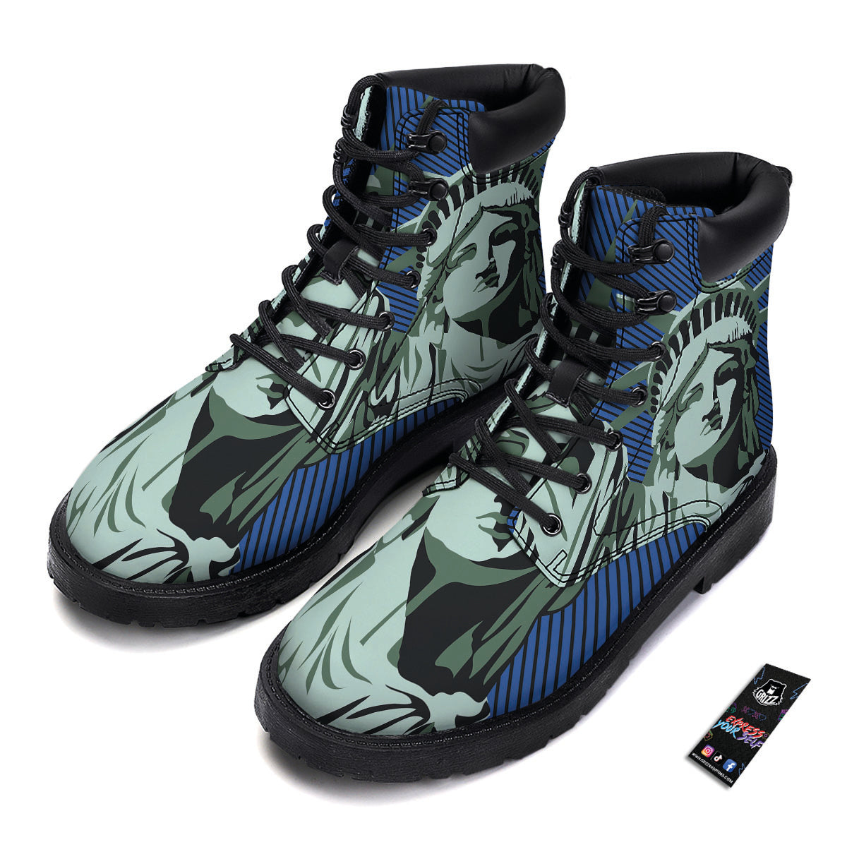 Statue Of Liberty American Print Boots