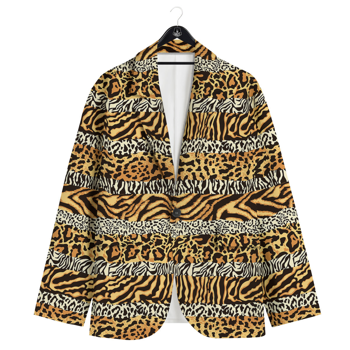 Striped Tiger Skins Print Pattern Men's Sport Coat
