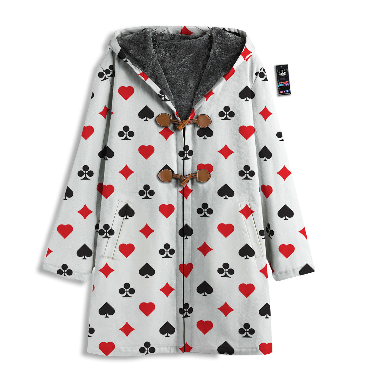 Suits Playing Card Print Pattern Men's Windbreaker Jacket