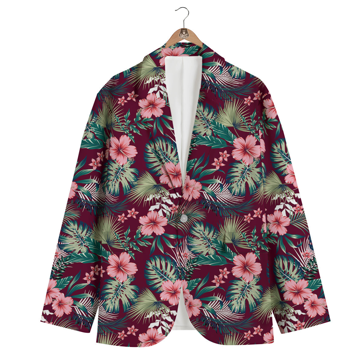Summer Tropical Print Pattern Men's Blazer