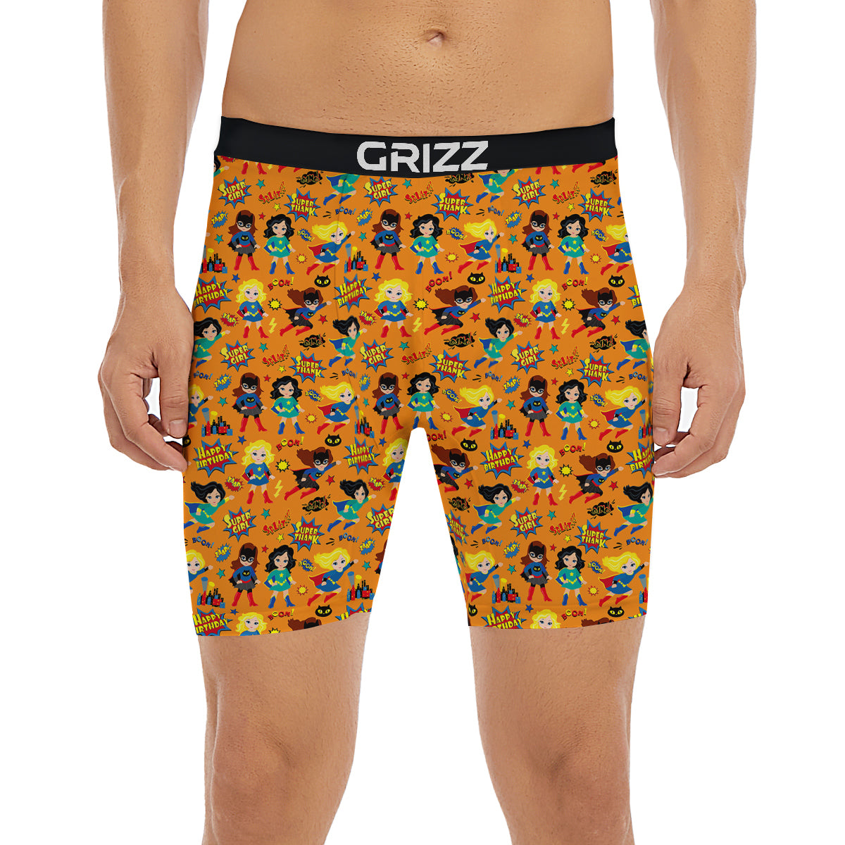 Superhero Girls Print Pattern Boxer Briefs