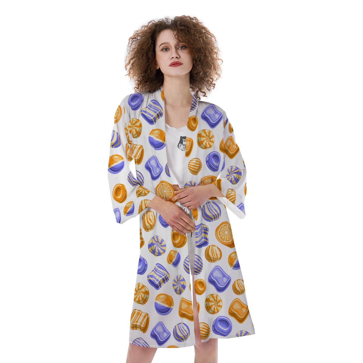 Sweet Gummy Print Pattern Kimono