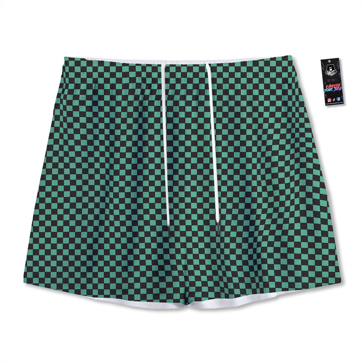 Tanjiro Print Pattern Mesh Shorts