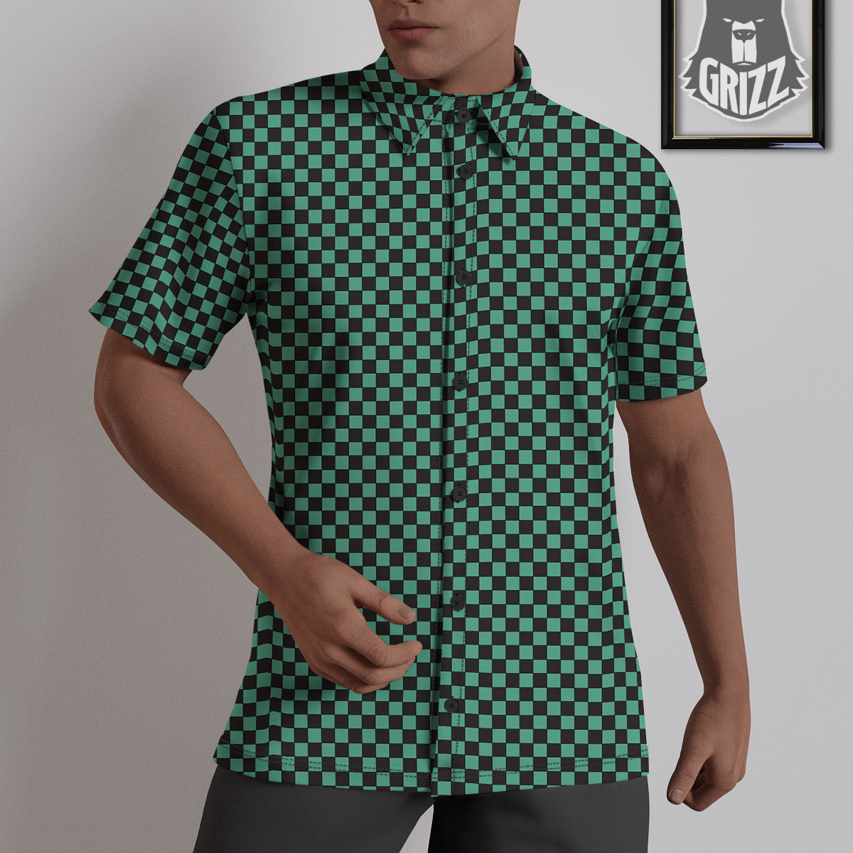 Tanjiro Print Pattern Untucked Shirts