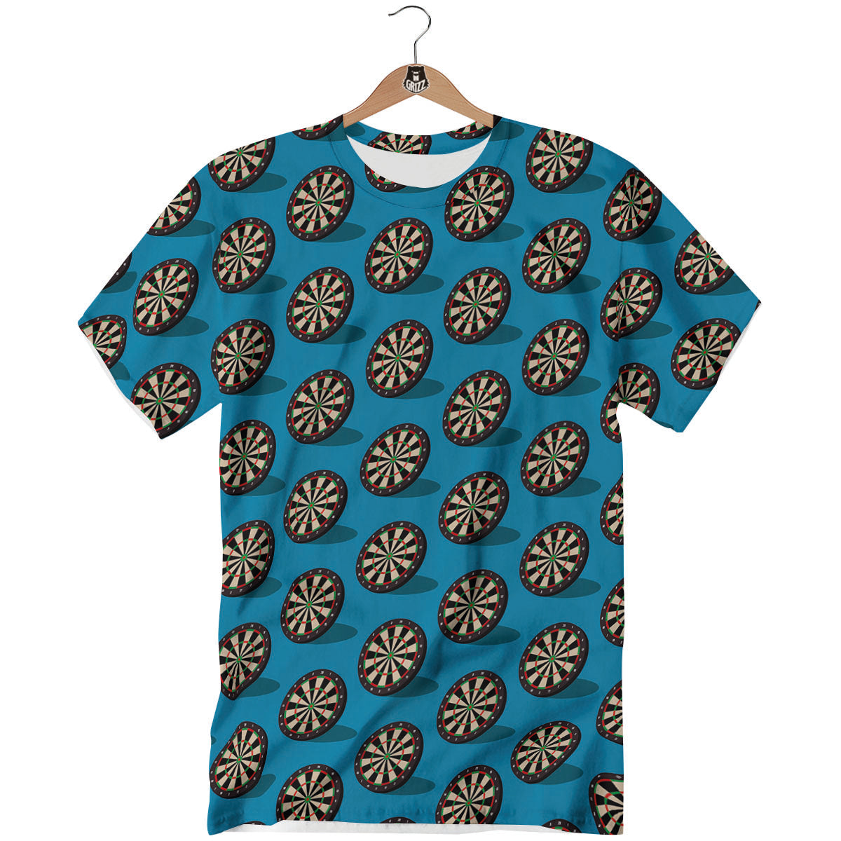 Target Blue Bullseye Print Pattern T-Shirt