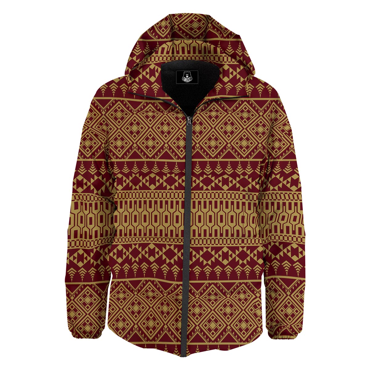Thai Traditional Print Pattern Down Jacket