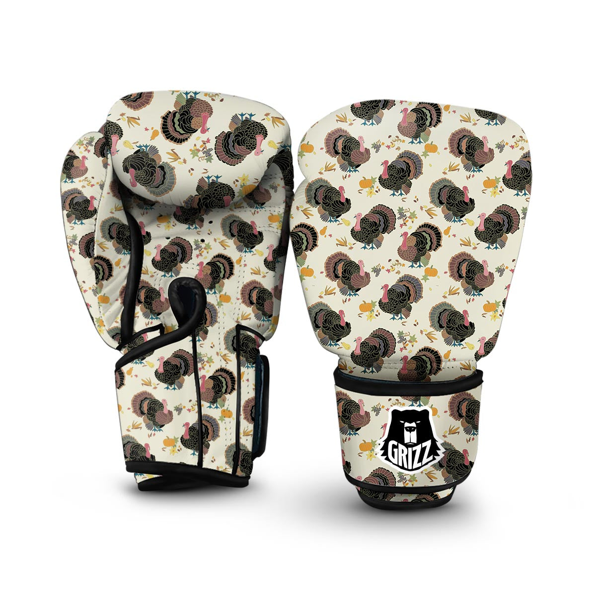 Thankgiving Turkey Print Pattern Boxing Gloves