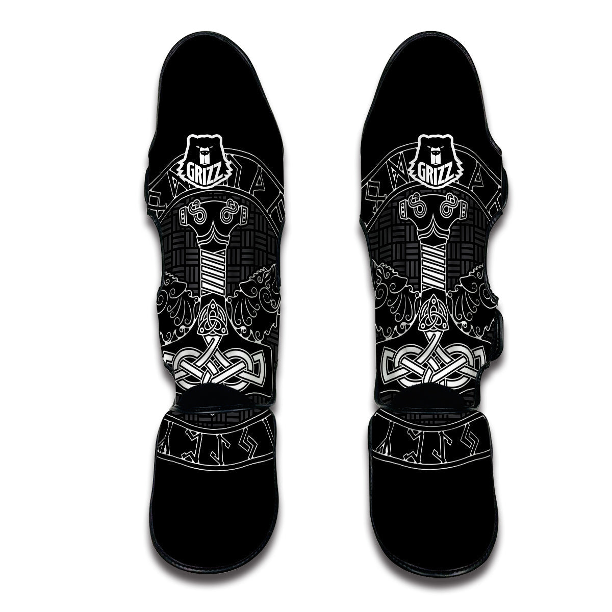 Thor Hammer Mjollnir Viking Muay Thai Shin Guards