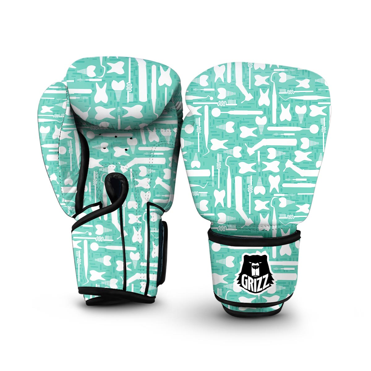 Tooth Dental Dentist Dentistry Pattern Print Boxing Gloves