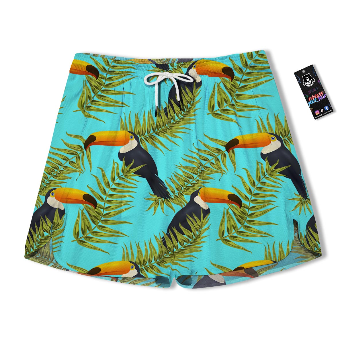 Toucan Toco Print Pattern Men's Running Shorts