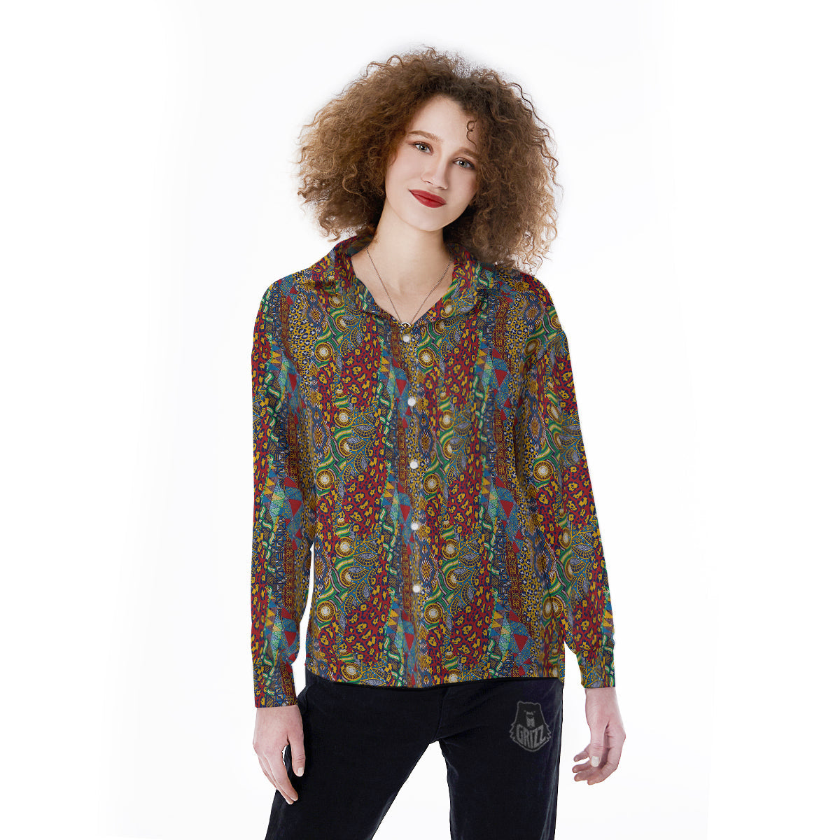 Traditional African Patchwork Animal Skins Print Pattern Women's Long