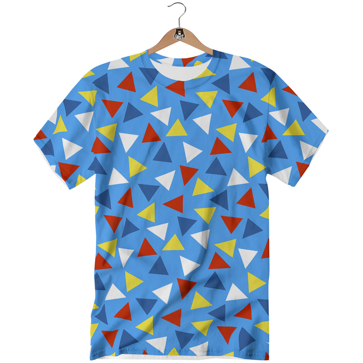 Triangle Autism Awareness Color Print Pattern T-Shirt
