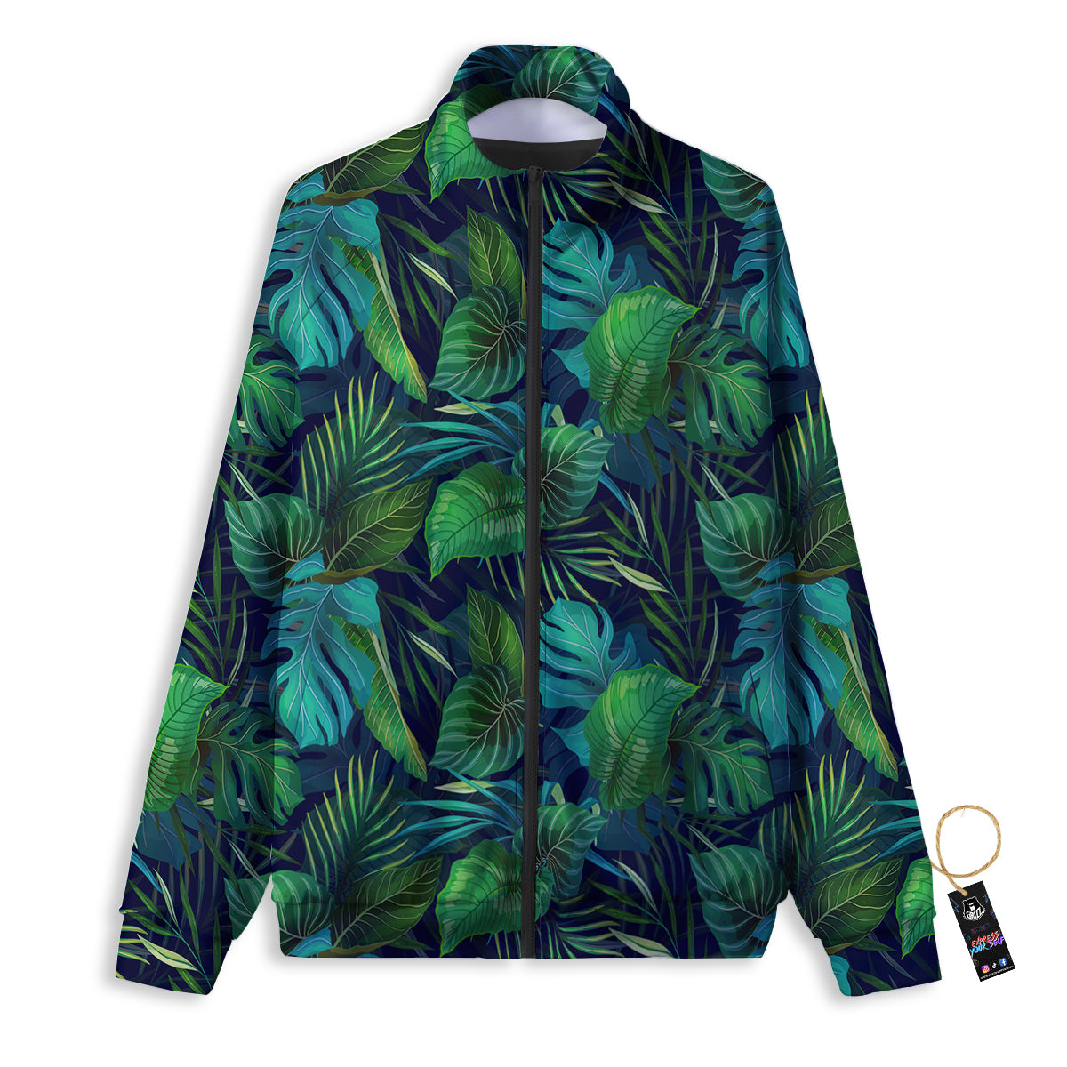 Tropical Plants Hawaiian Print Pattern Track Jacket