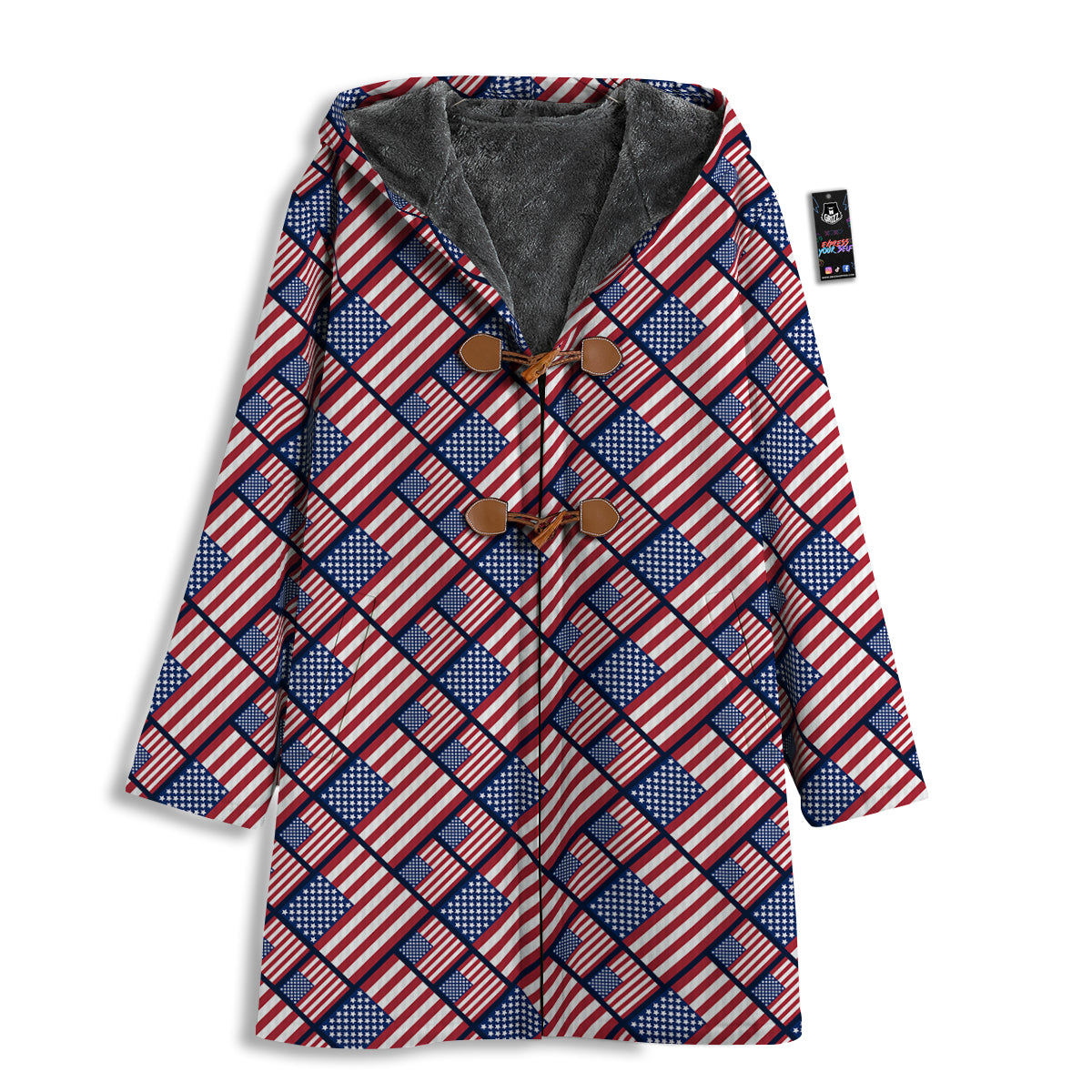 USA Flag Independence Day Print Pattern Men's Windbreaker Jacket