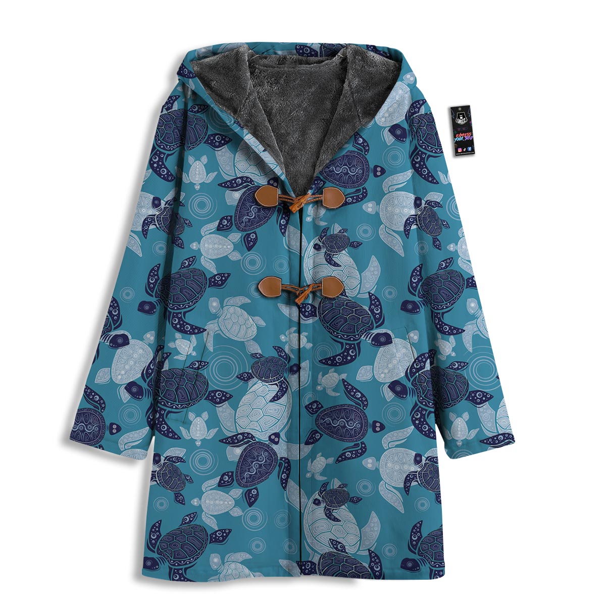 Underwater Sea Turtle Family Print Pattern Men's Windbreaker Jacket