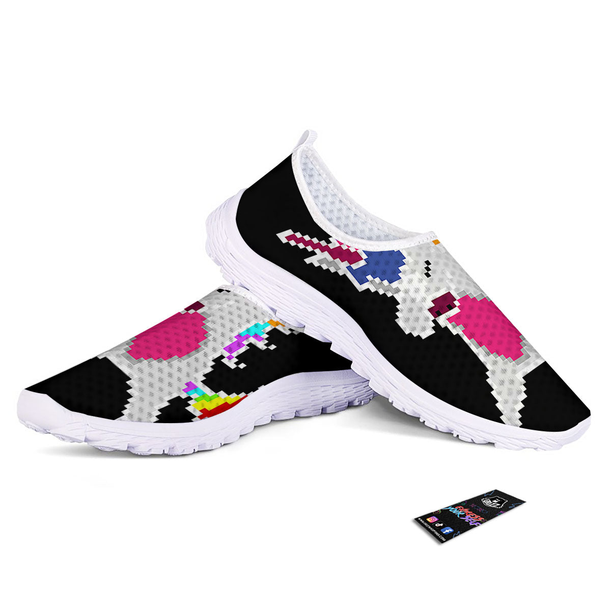 Unicorn 8-Bit Pixel Print Nurse Shoes