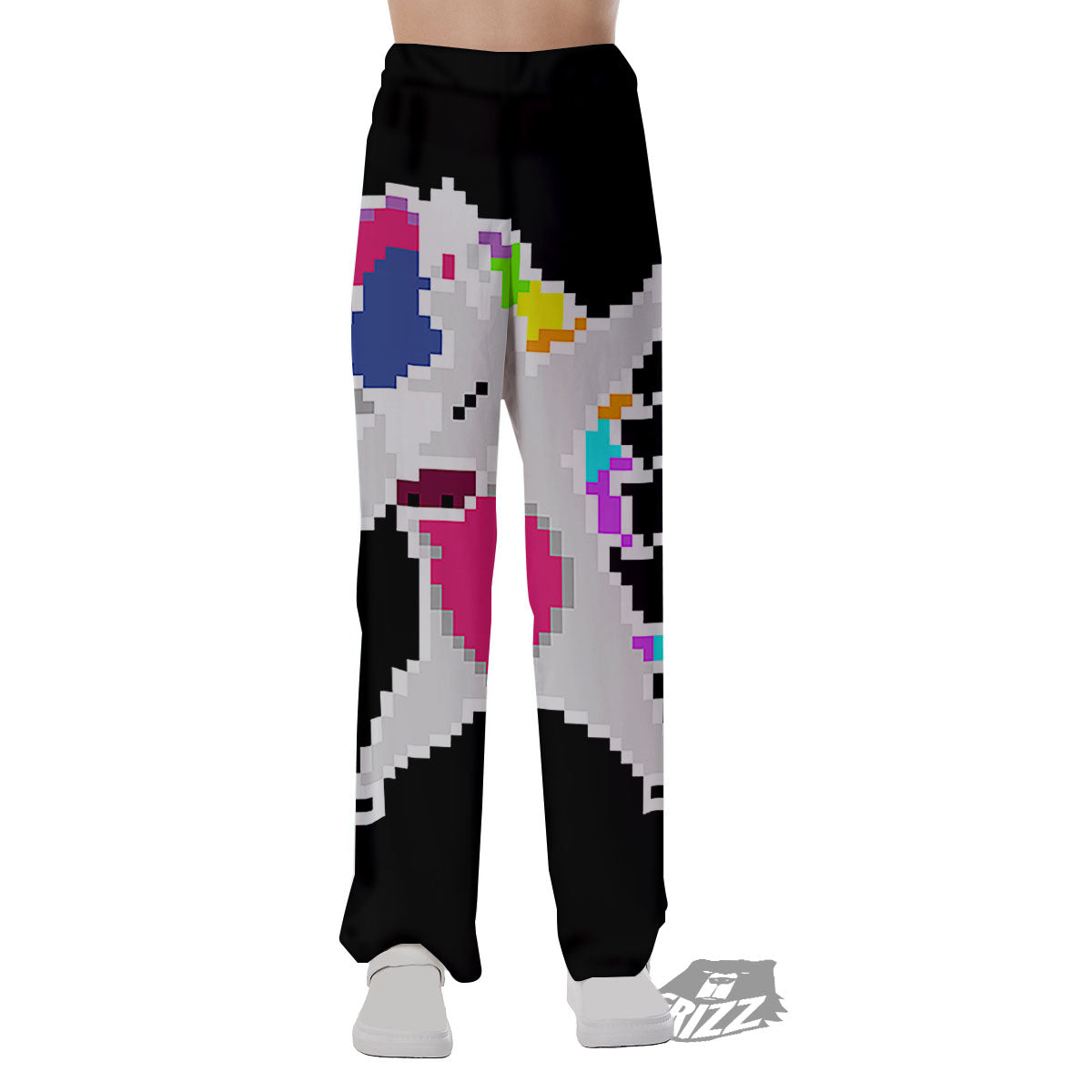 Unicorn 8-Bit Pixel Print Pajama Pants