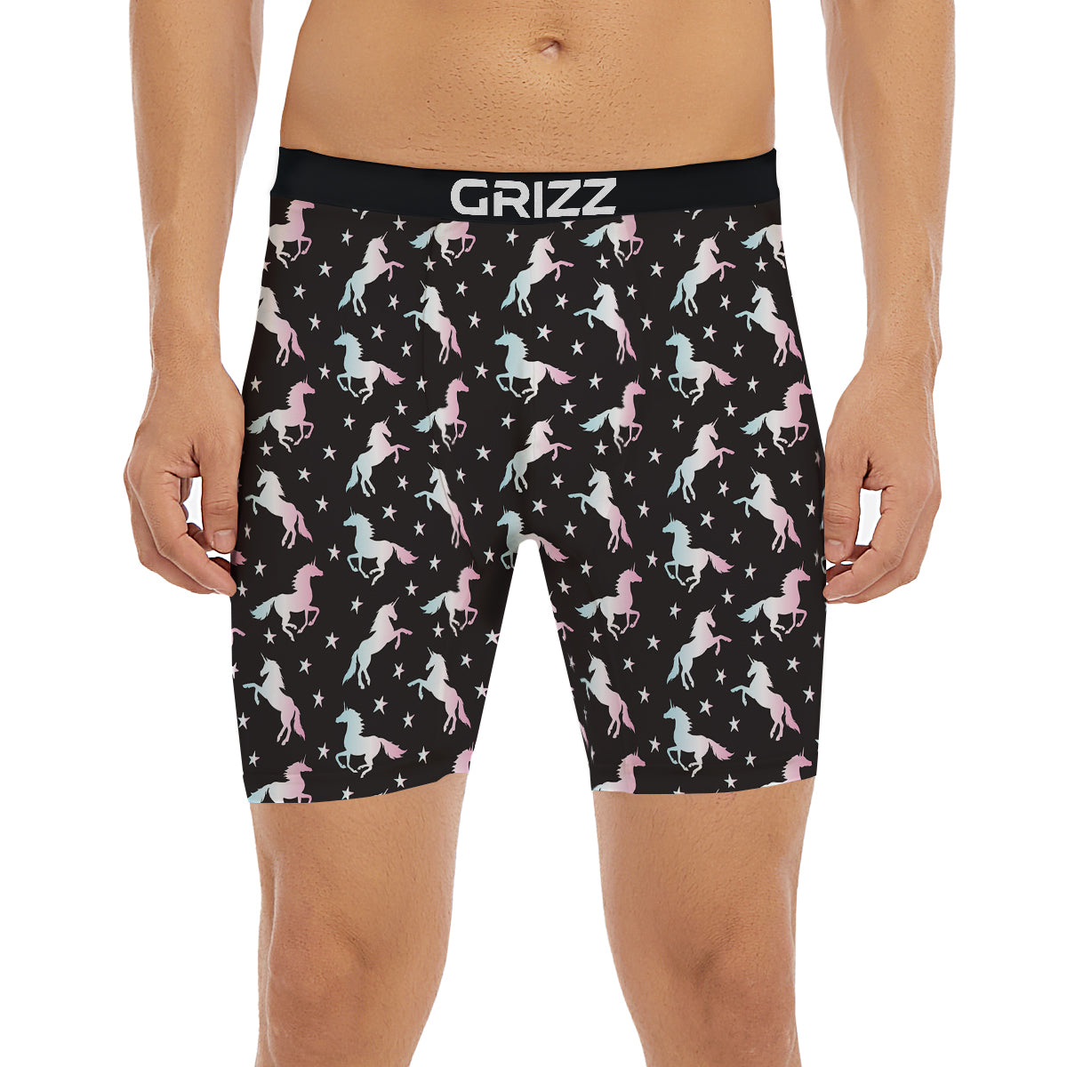 Unicorn Night Winged Print Pattern Boxer Briefs