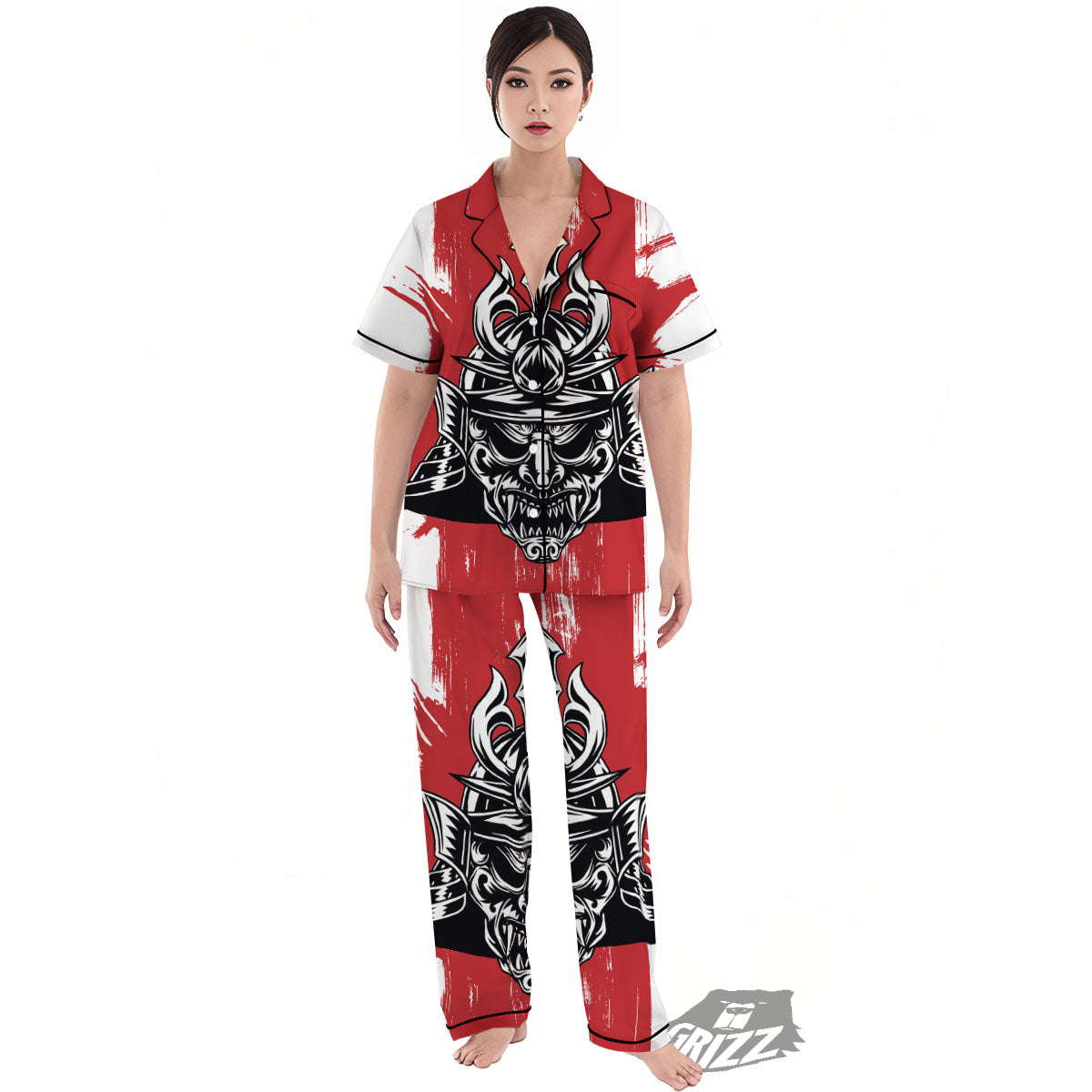 Warrior Japanese Samurai Print Women's Pajamas Set