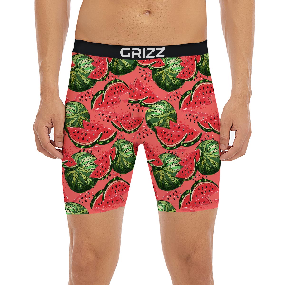 Watermelon Summer Fruits Print Pattern Boxer Briefs