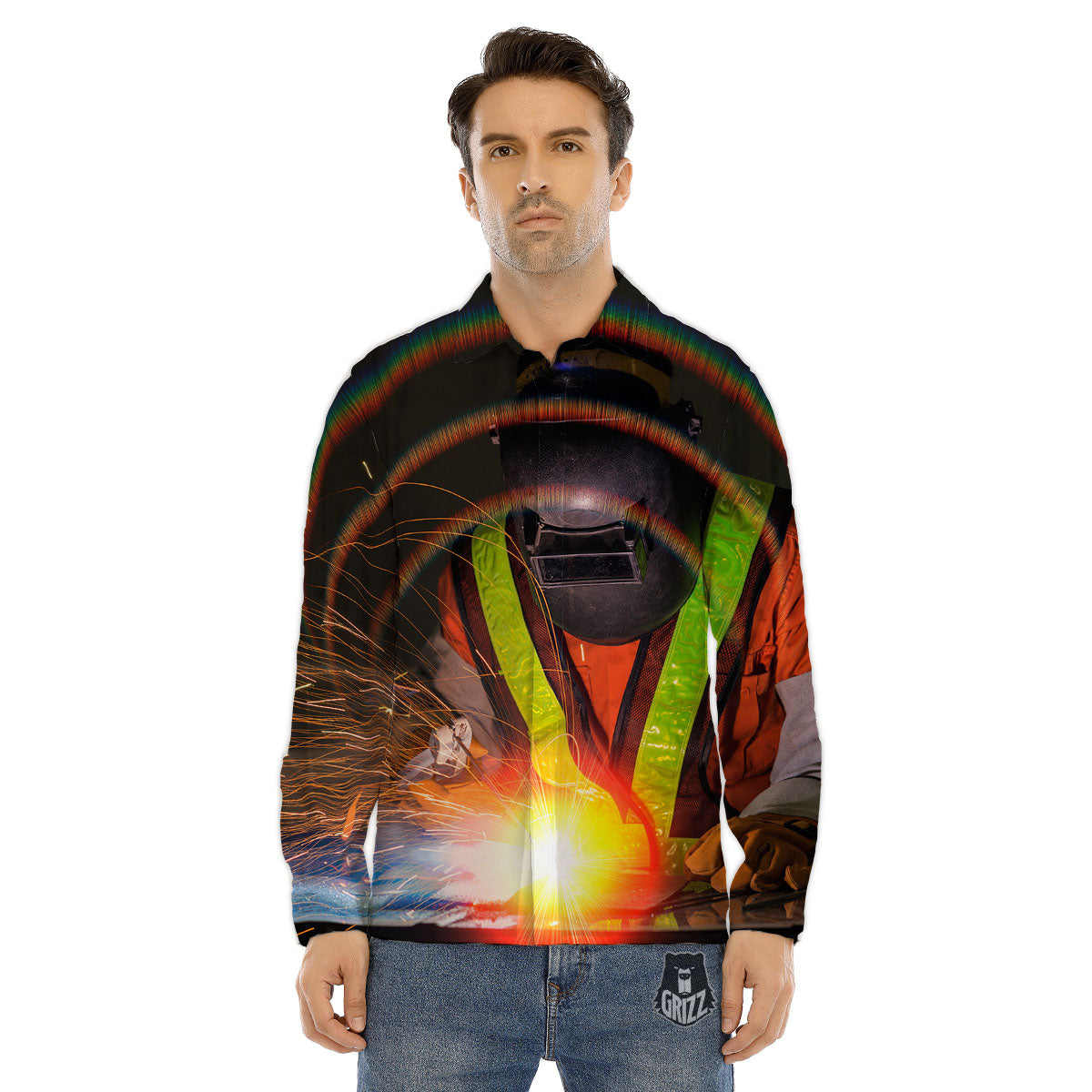 Welder Industrial Print Men's Dress Shirts
