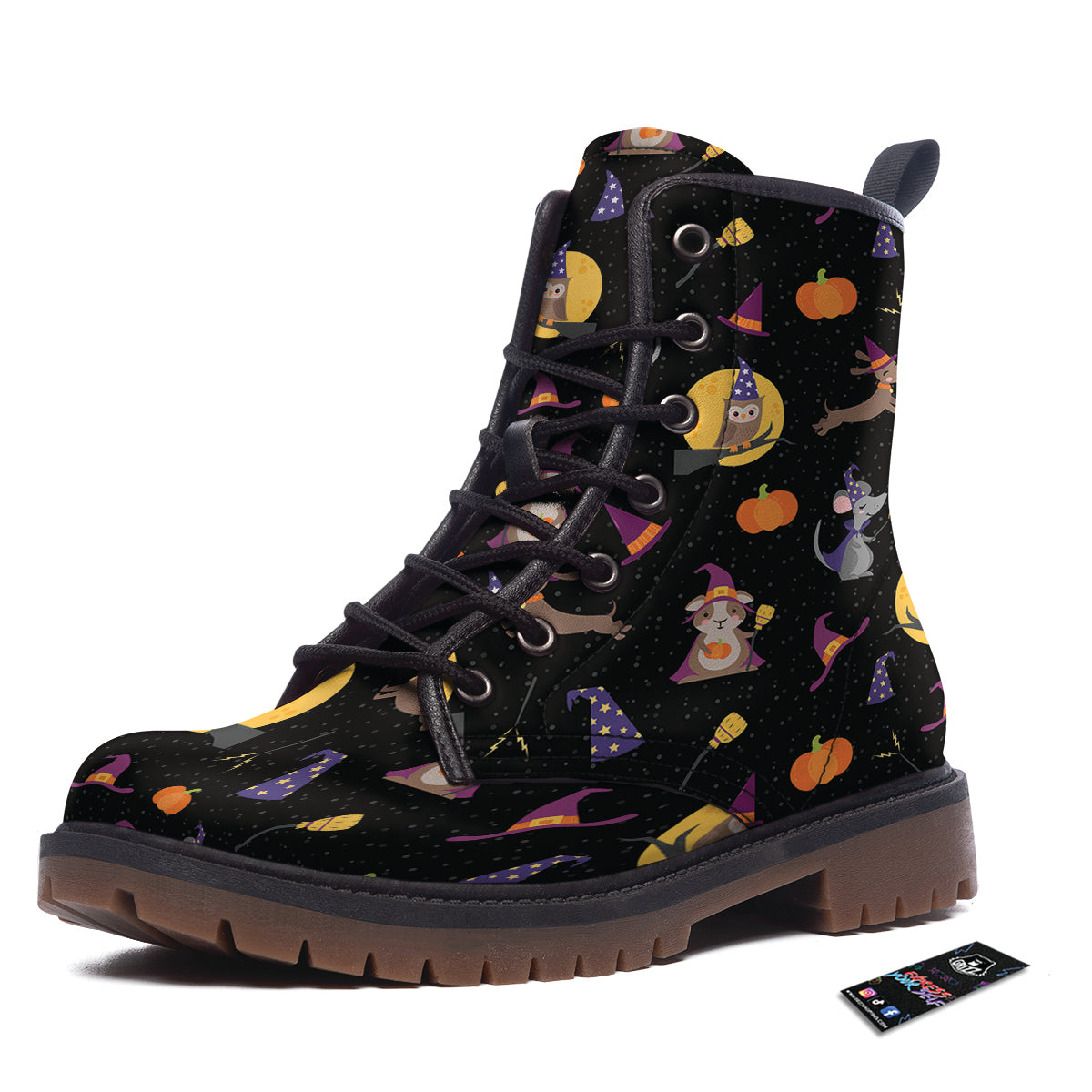 Wizard Animal Print Pattern Work Boots