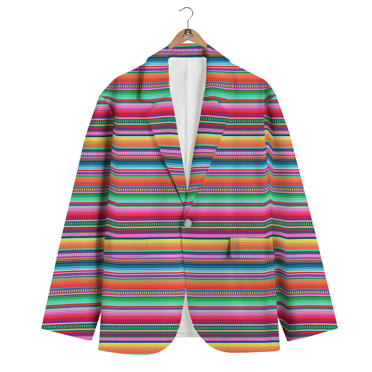 Woven Ethnic Mexican Print Pattern Men's Blazer