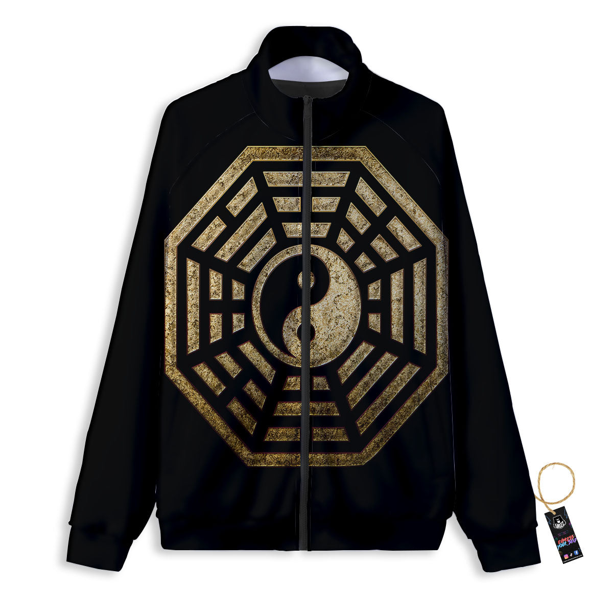 Yin Yang Gold Bagua Print Track Jacket