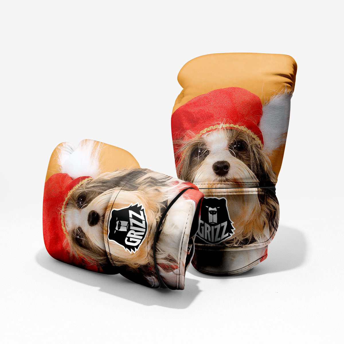 Yorkshire Terrier Red Cap Print Pro Boxing Glove