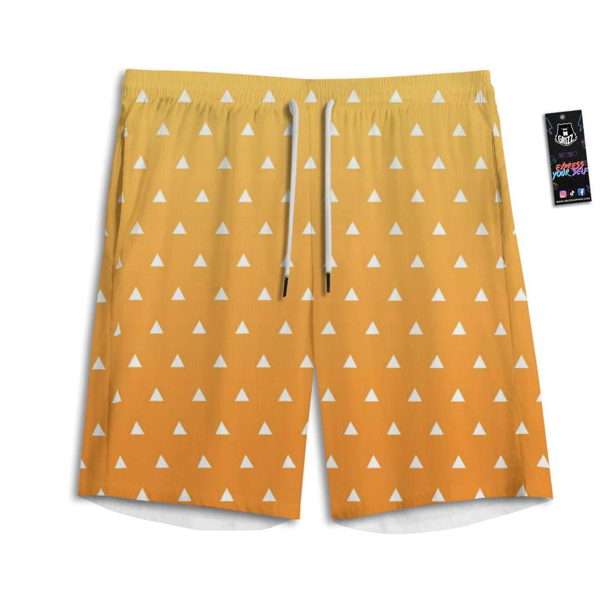 Zenitsu Print Pattern Men's Athletic Shorts