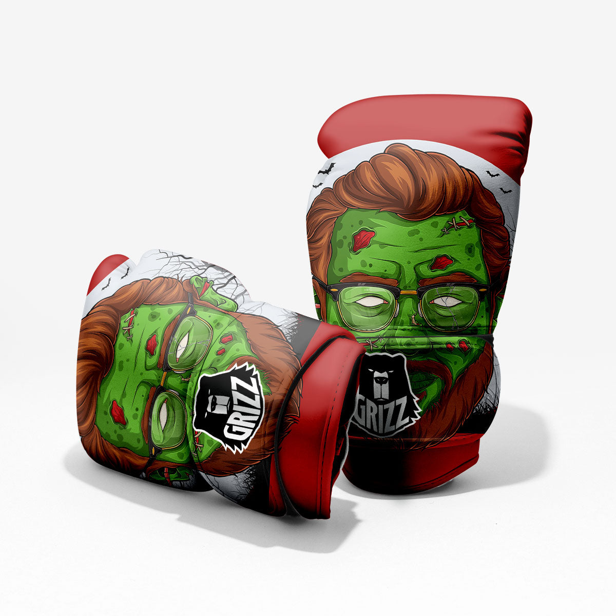 Zombie Face Halloween Character Print Pro Boxing Glove