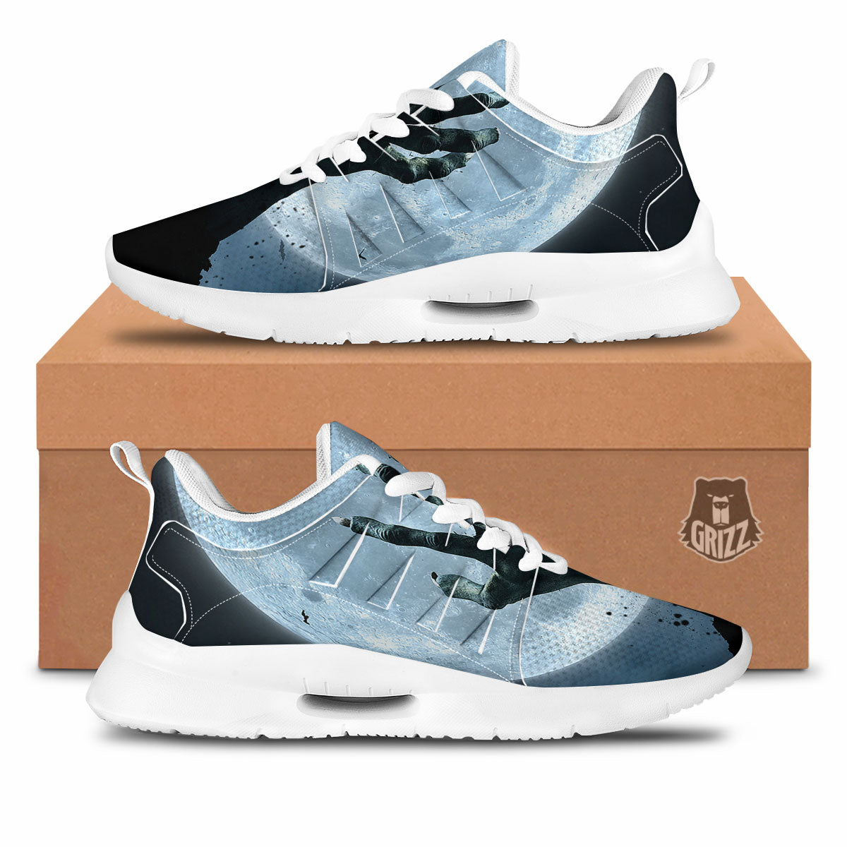 Zombie Hands Scary Print Tennis Shoes