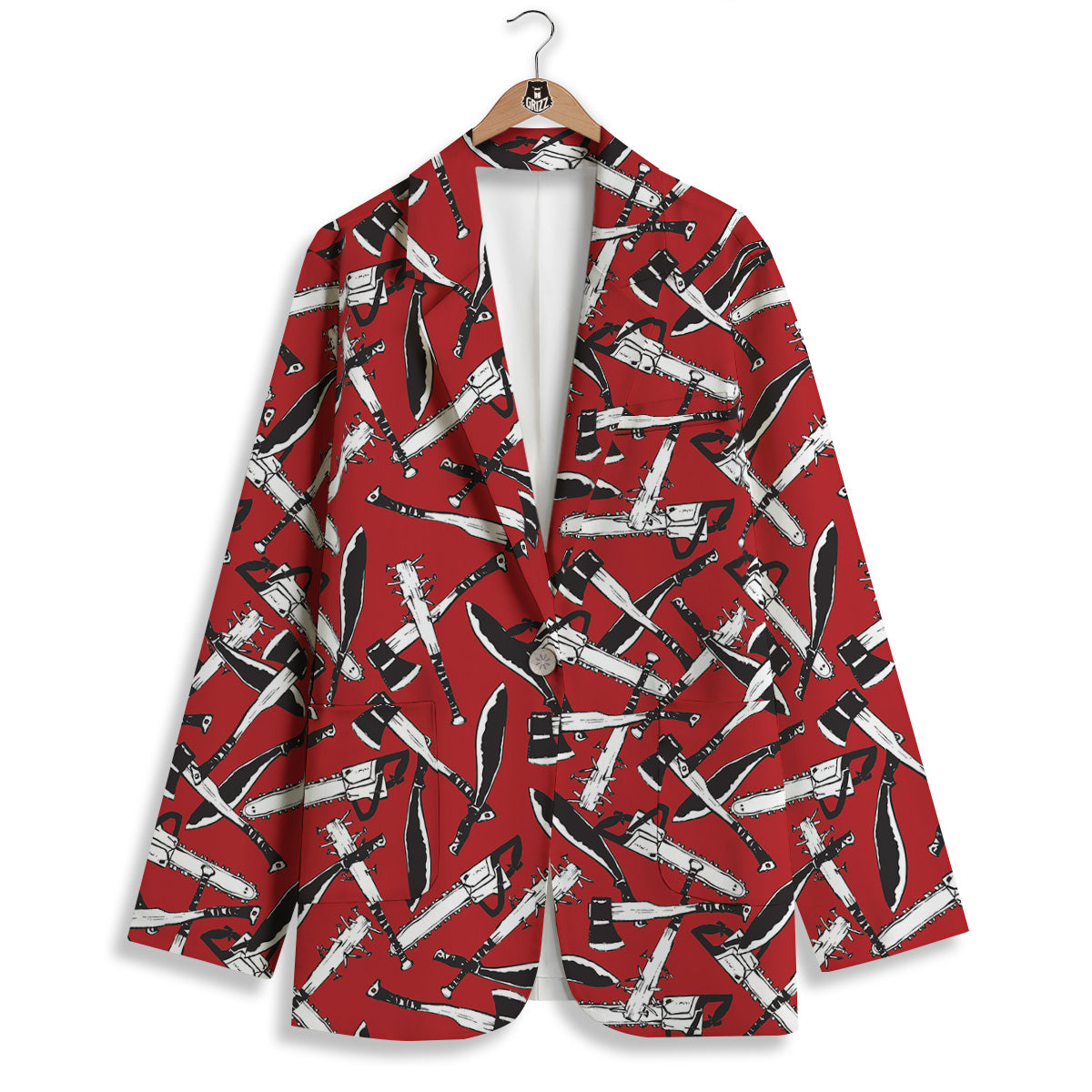Zombie Killer Weapon Print Pattern Women's Blazer