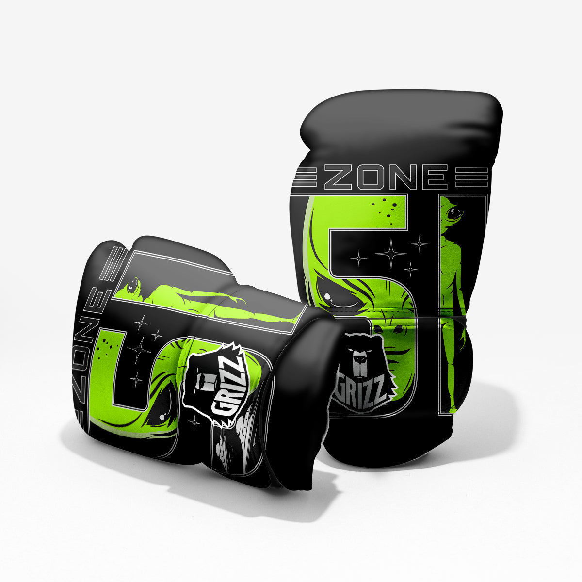 Zone 51 Alien And UFO Print Pro Boxing Glove