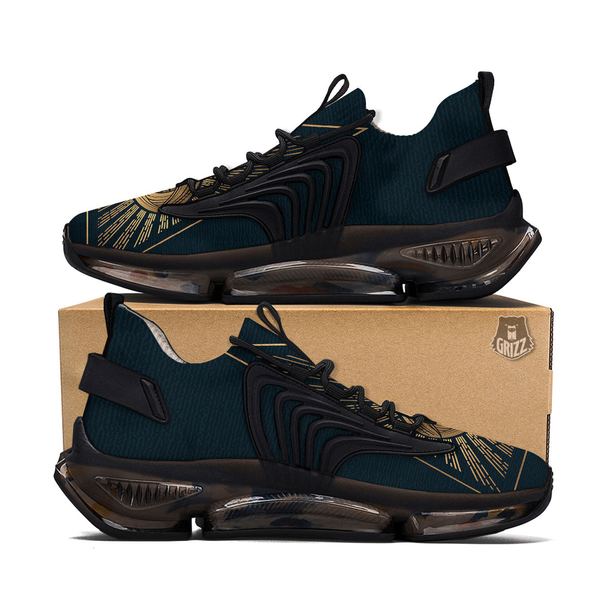 All Seeing Eye Masonic Print Black Gym Shoes