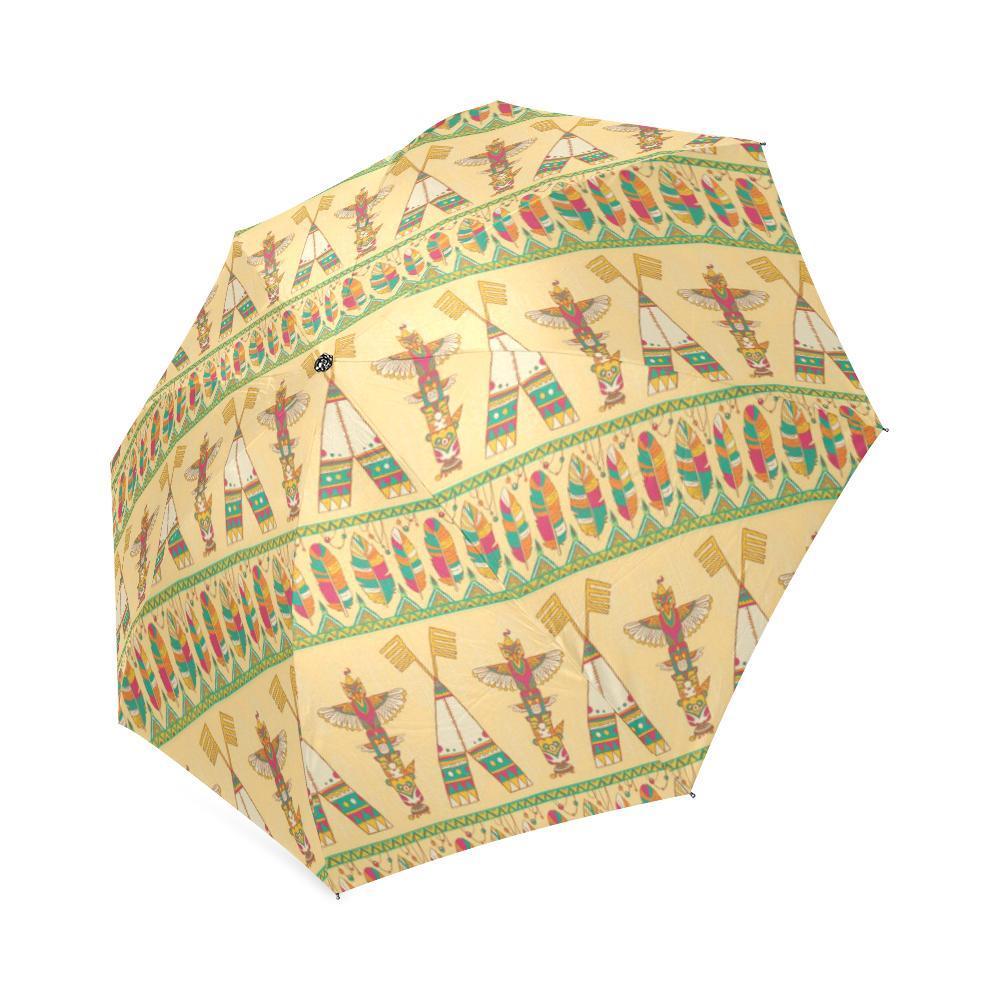 Aztec Indians Navajo Tribal Native American Print Foldable Umbrella