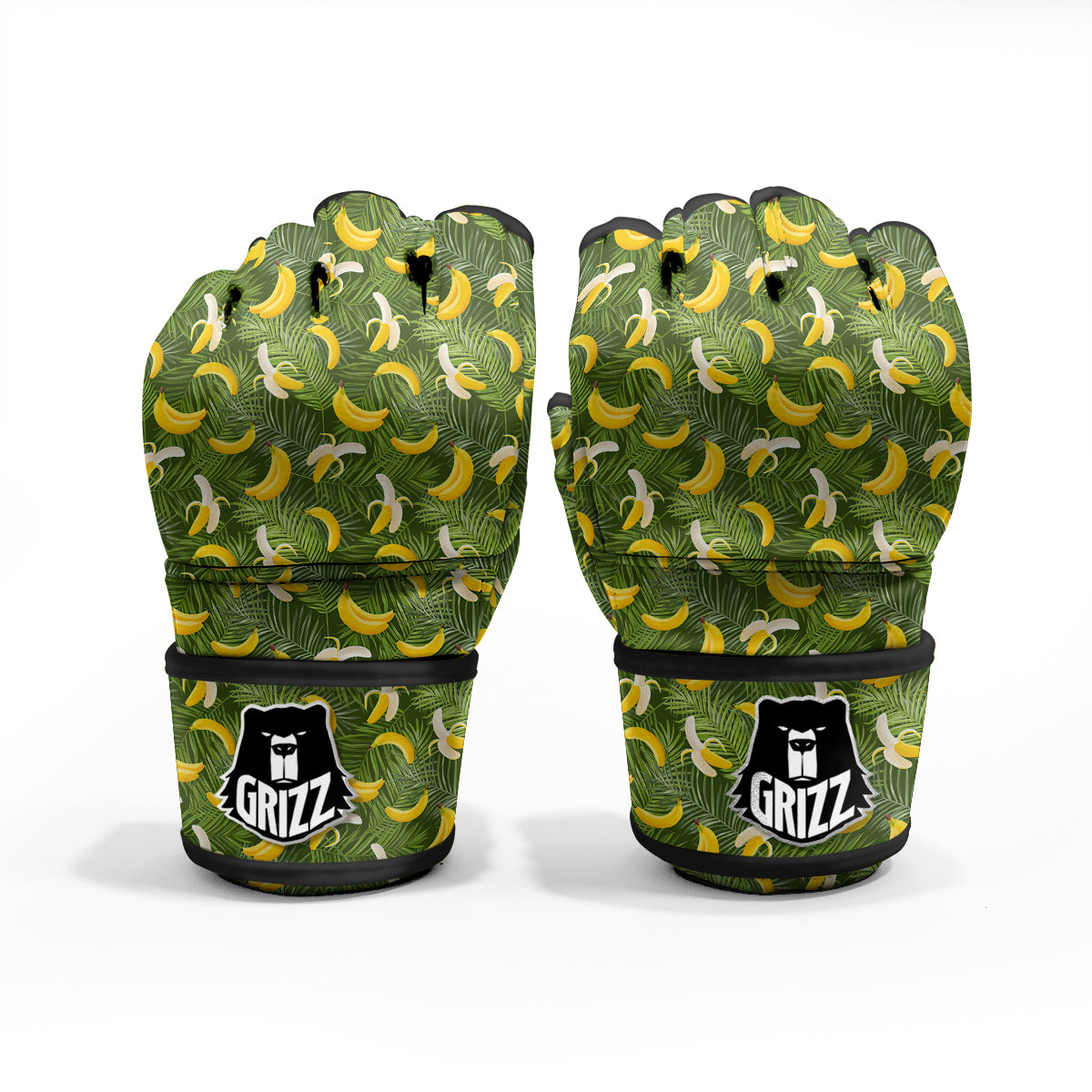 Banana Aloha Print Pattern MMA Gloves