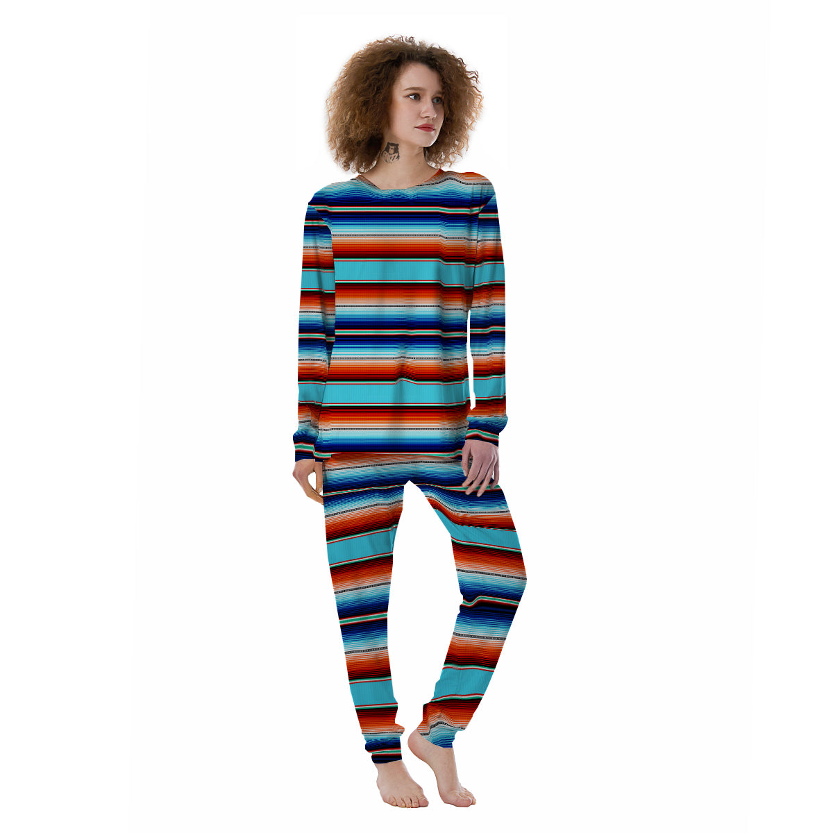 Blanket Mexican Vintage Print Pattern Women's Pajamas