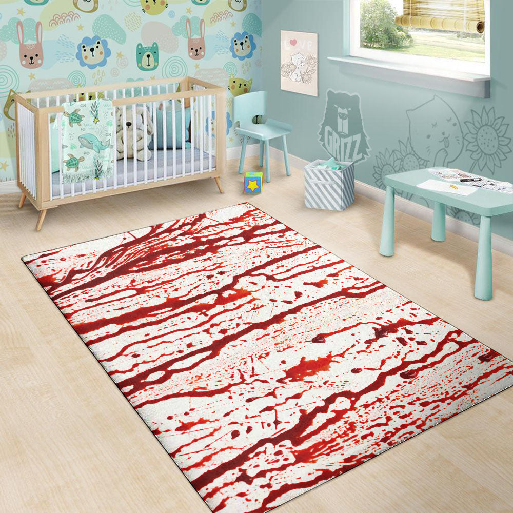Blood Drip Print Floor Mat