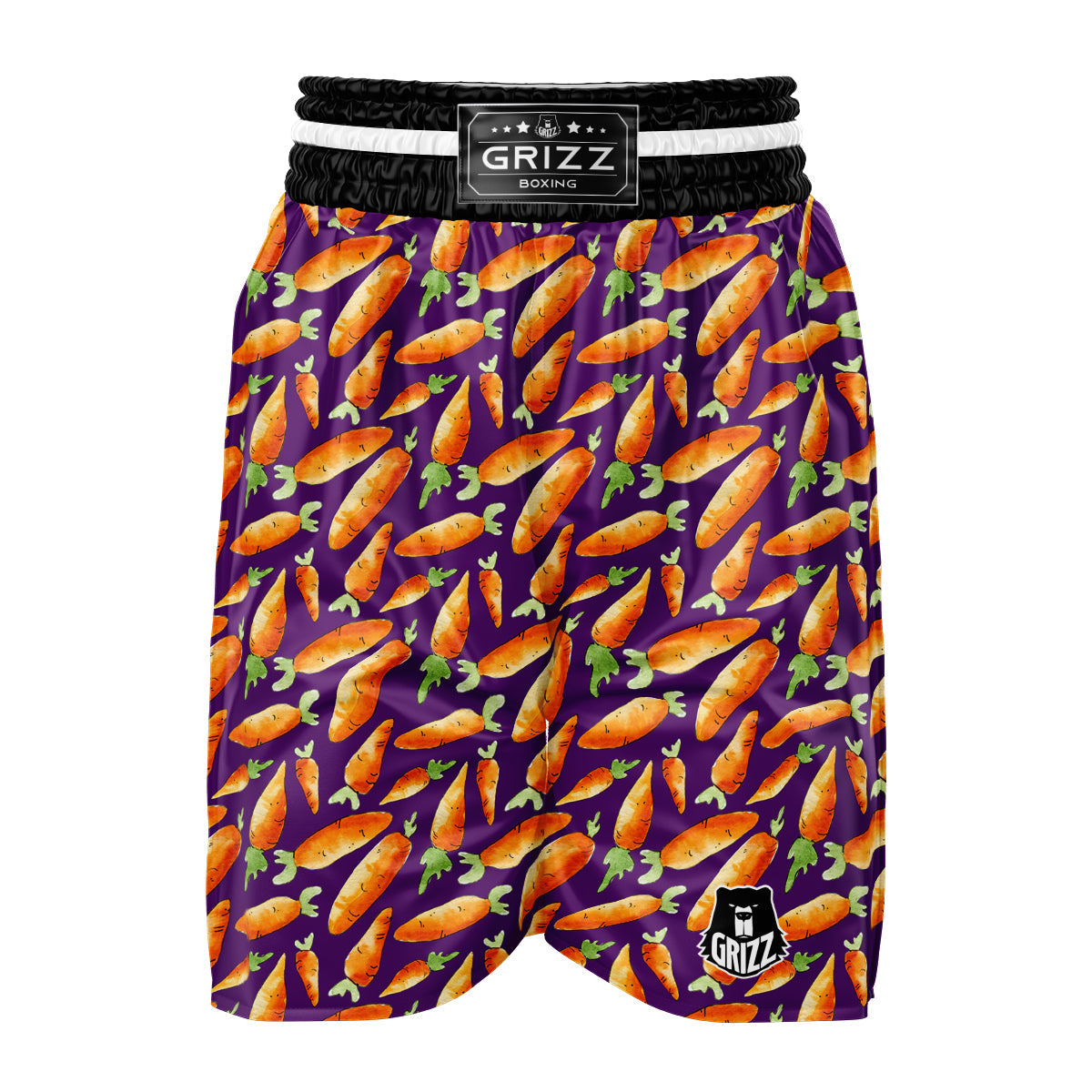 Carrot Watercolor Print Pattern Boxing Shorts