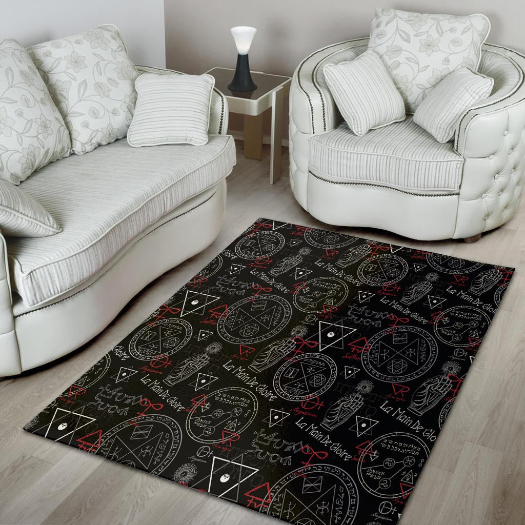 Chiromancy Symbol Gothic Witch Floor Mat