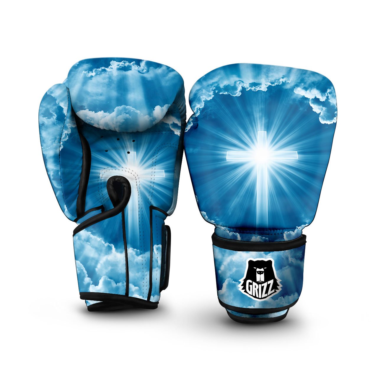 Christian Holy Cross Shiny Print Boxing Gloves