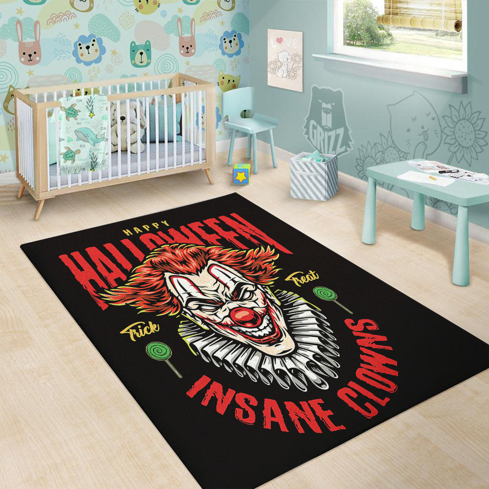 Clown Halloween Print Floor Mat